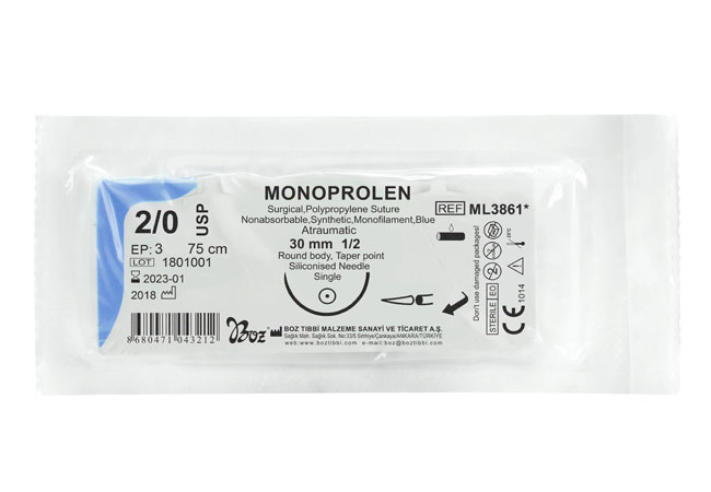 Polypropylene (PP) Dental Suture - Monoprolen - Boz Medical